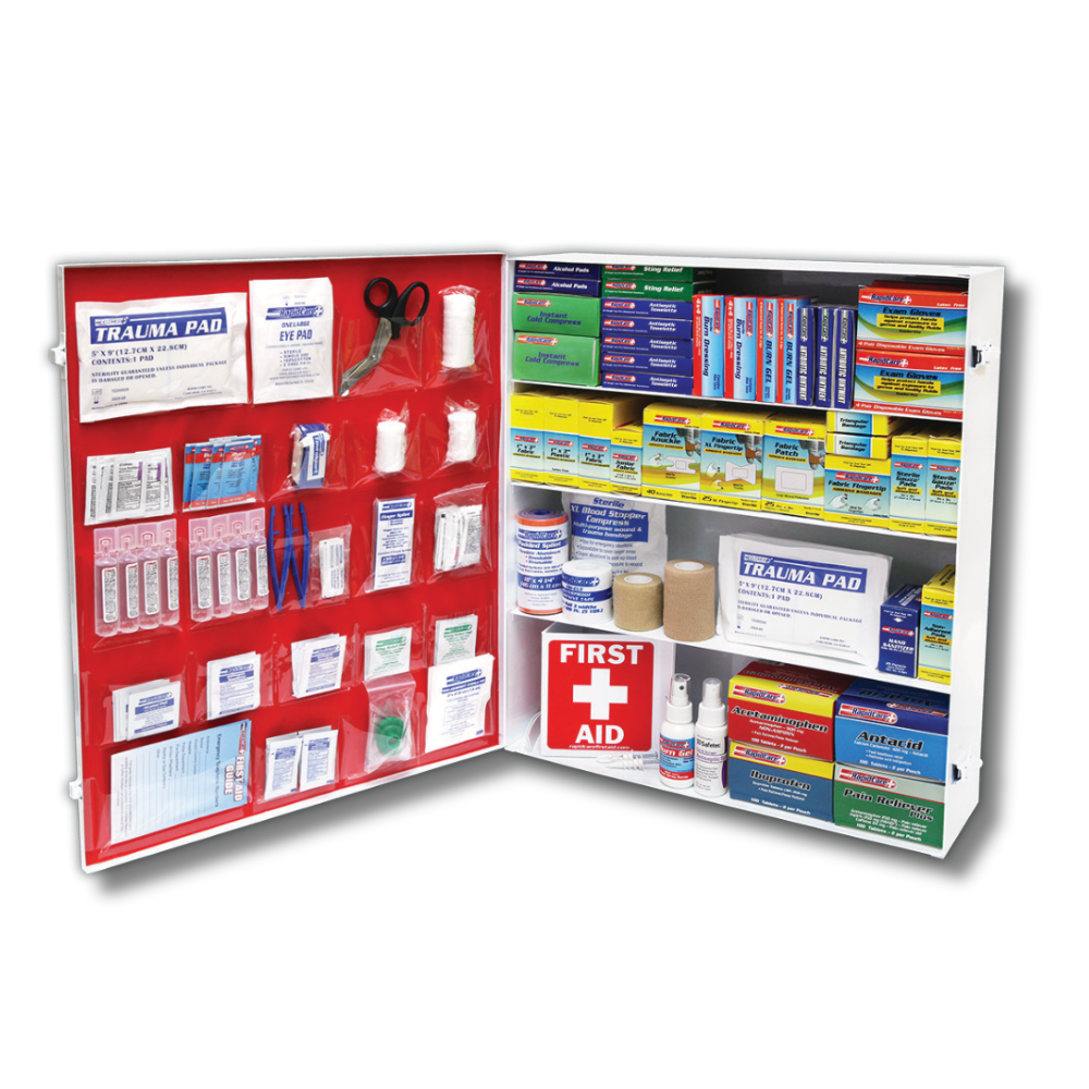 4 Shelf Metal Trauma Cabinet (Extra Wide) - 2015